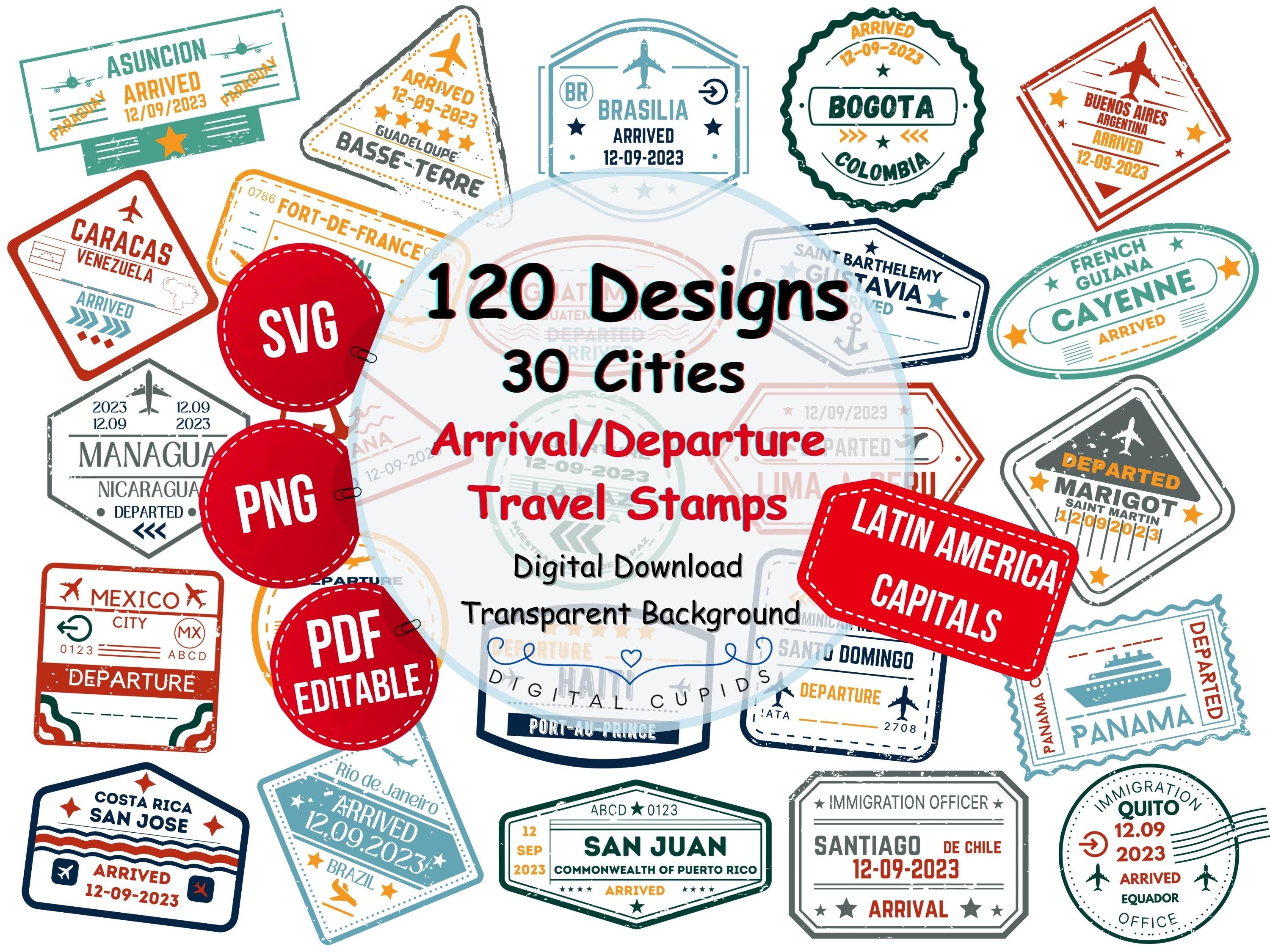 Passport Stamps Png
