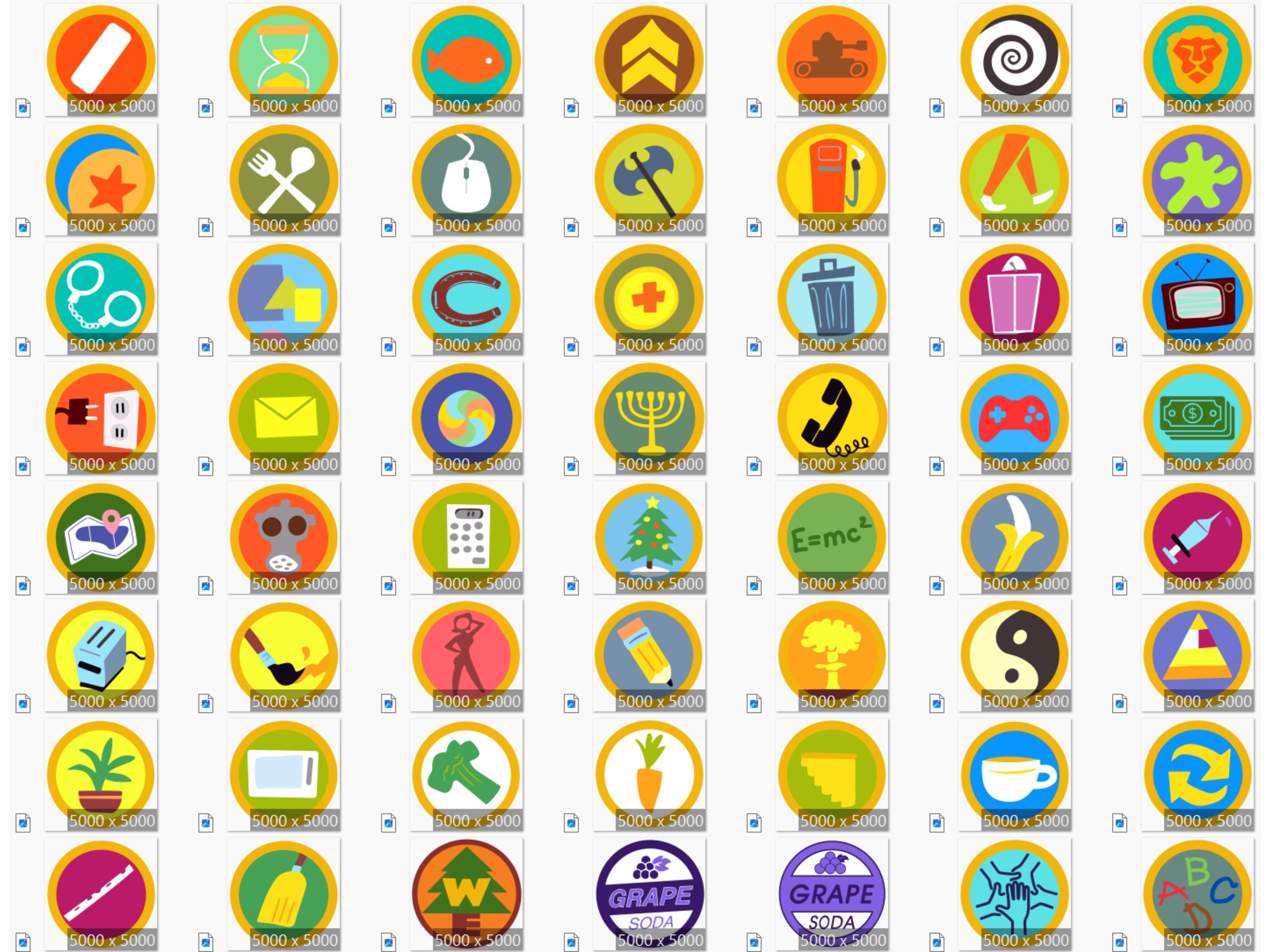 Wilderness Explorer Badges SVG PNG Bundle: 105 Stickers (digital ...