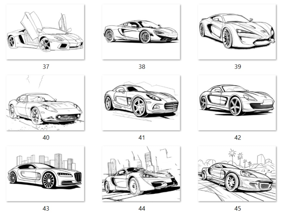 Supercars Coloring Book Kids Luxury Car Download I Printable Supercars ...