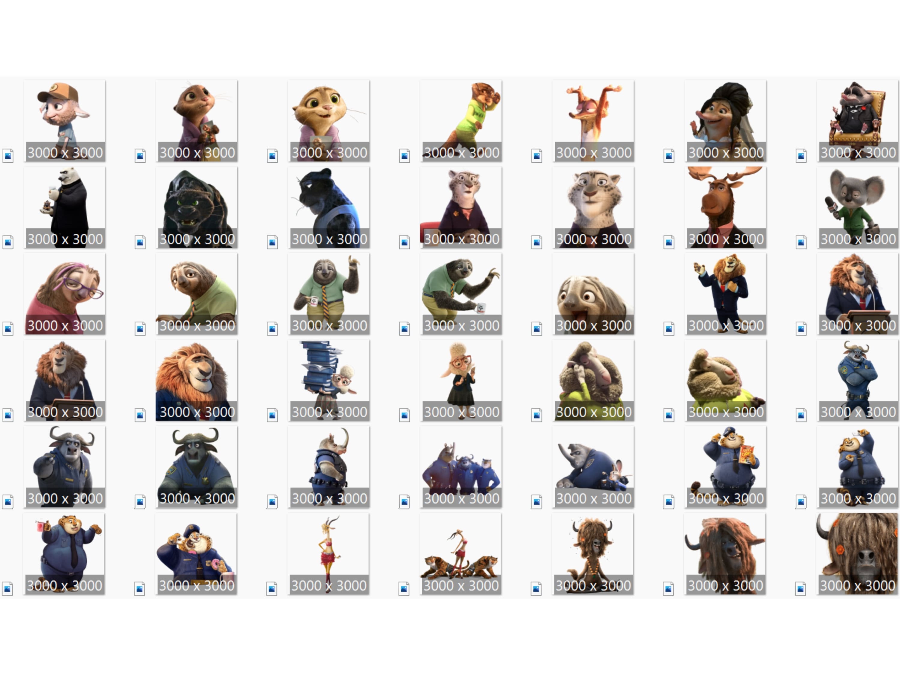Zootopia Clipart Collection: Judy Hopps & Nick Wilde (digital Download ...