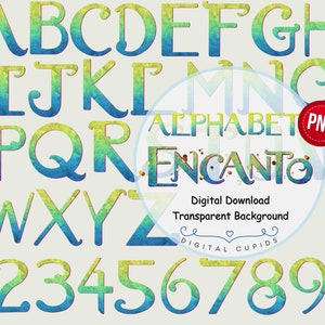 Encanto Movie Alphabet & Numbers PNG | Kids Parties, Birthday Decor ...