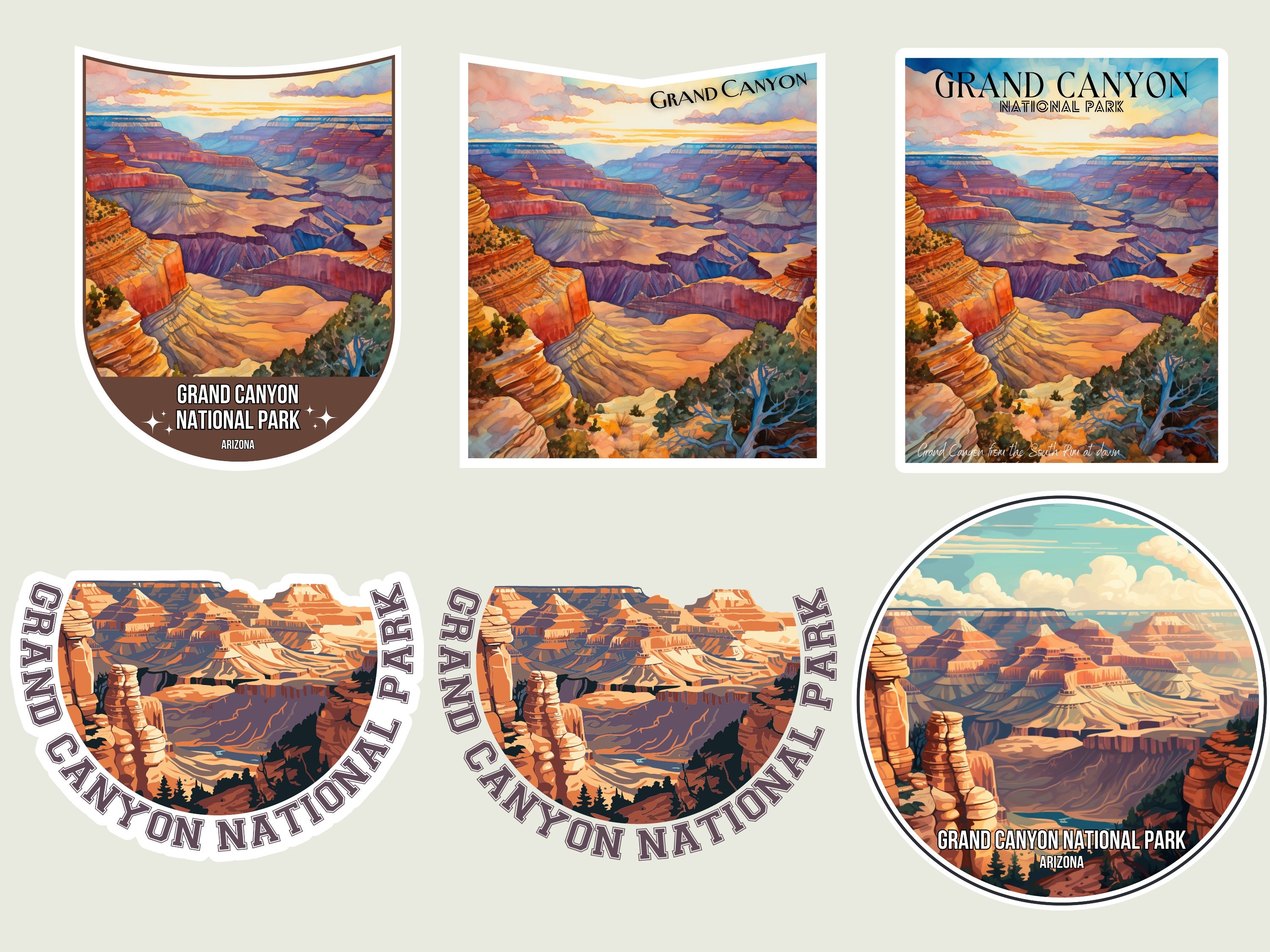 Grand Canyon National Park PNG Sticker Collection I Grand Canyon Travel ...