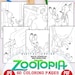 Zootopia Movie Coloring Pages JPG & PDF | Zootropolis Illustrations ...