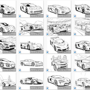 Supercars Coloring Book | Kids Luxury Car Download I Printable ...