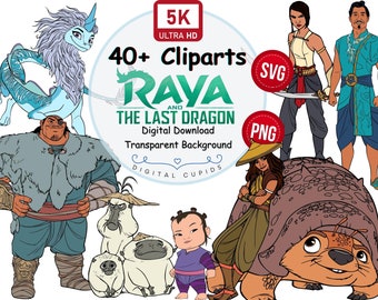 Raya and the Last Dragon Alphabet Letters Cliparts Bundle, Raya and the ...