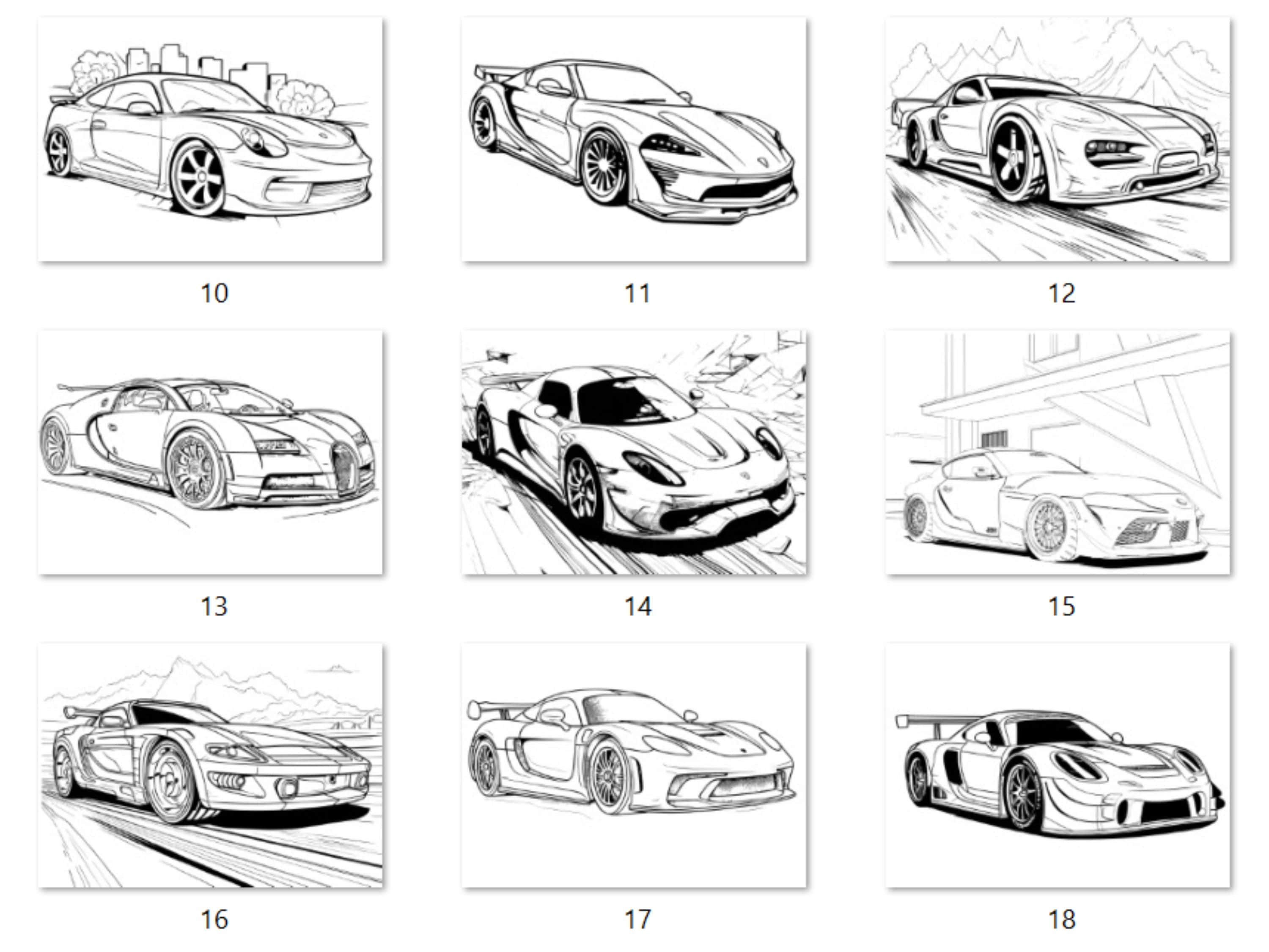 Supercars Coloring Book Kids Luxury Car Download I Printable Supercars ...