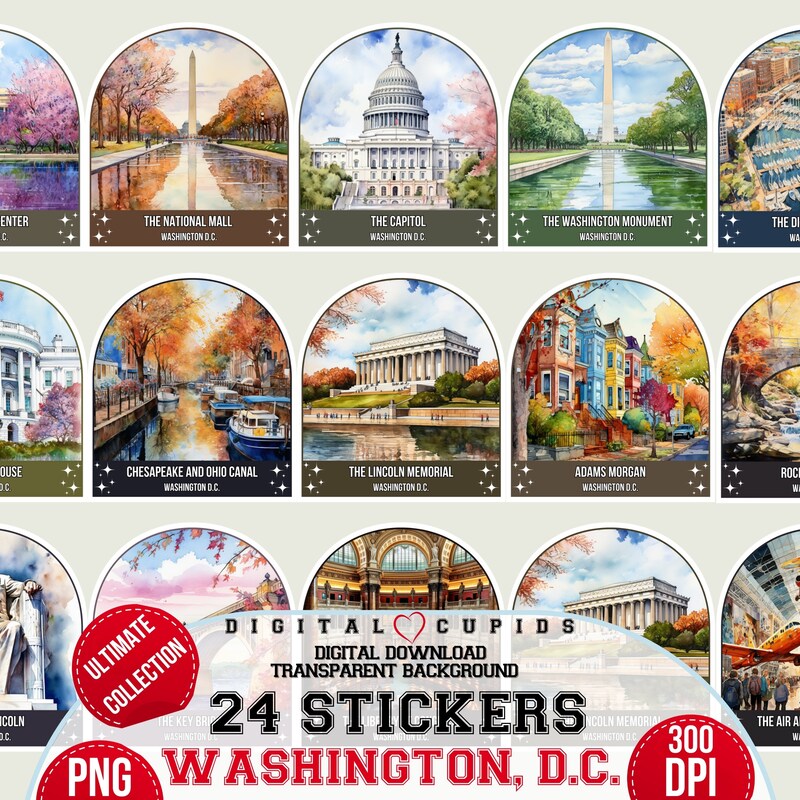 Washington Dc Stickers - Etsy