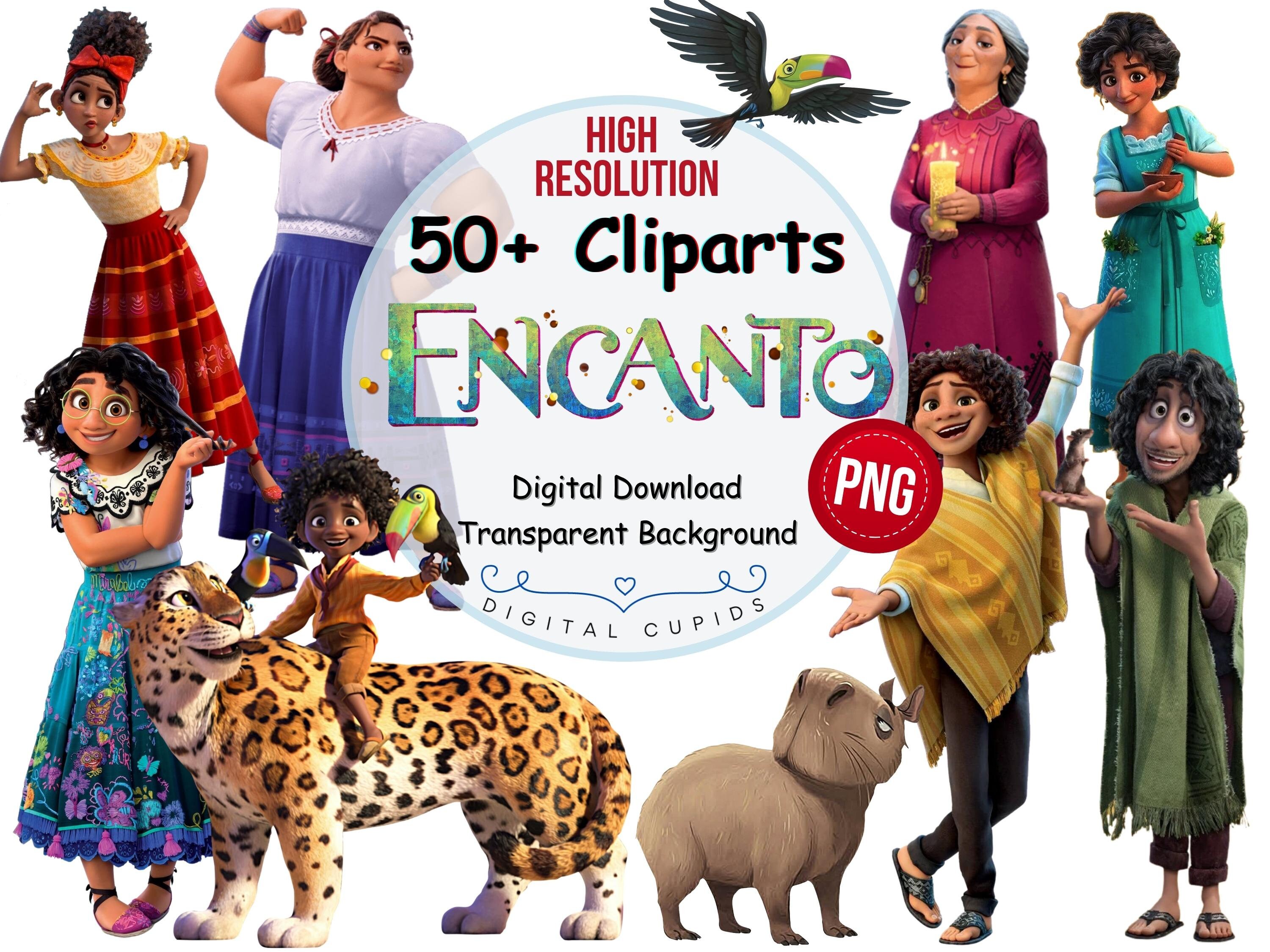 Encanto Movie Clipart Collection PNG Kids Party, Birthday Decor, Cake ...