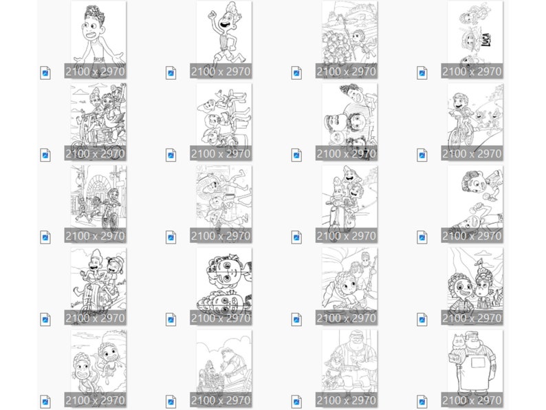 Luca Movie Coloring Pages JPG & PDF Luca Illustrations Creative Kids ...
