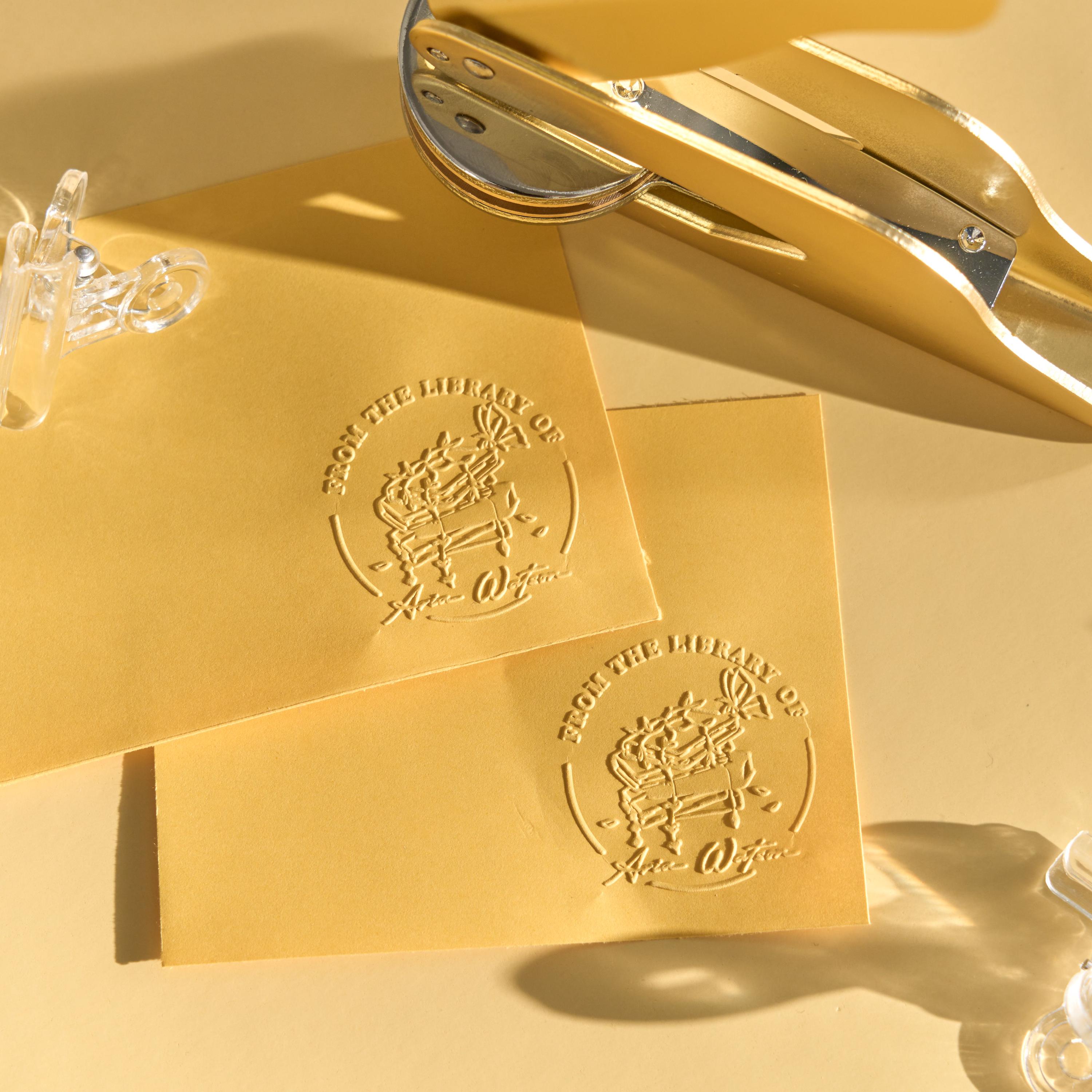 Custom Book Embosser, Personalized Embosser Stamp, Book Embosser, Scrap ...