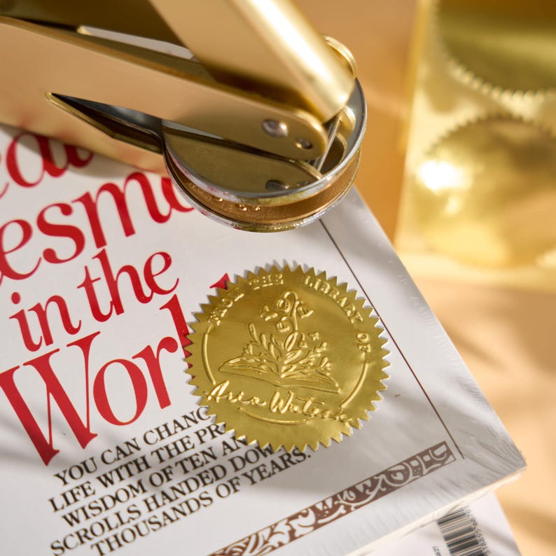 Custom Book Embosser, Personalized Embosser Stamp, Book Embosser, Scrap ...