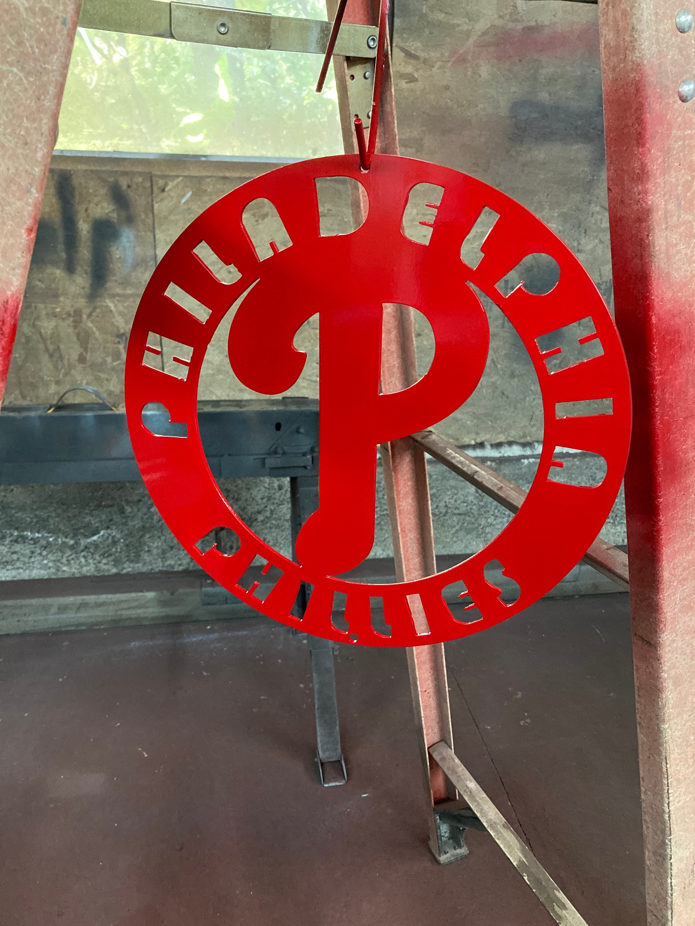 Philadelphia Phillies Metal Wall Sign-red - Etsy