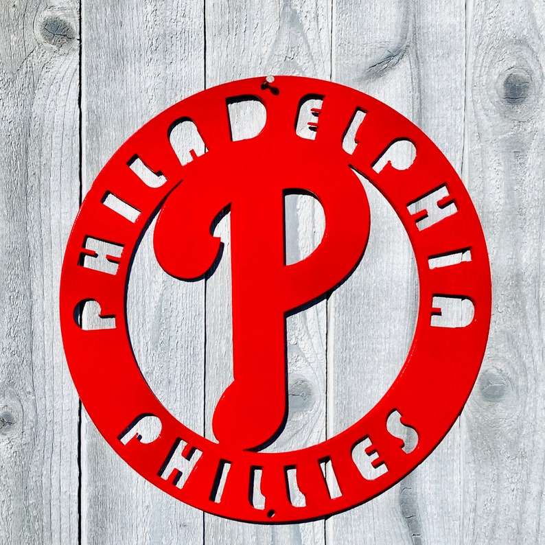 Philadelphia Phillies Metal Wall Sign-red - Etsy