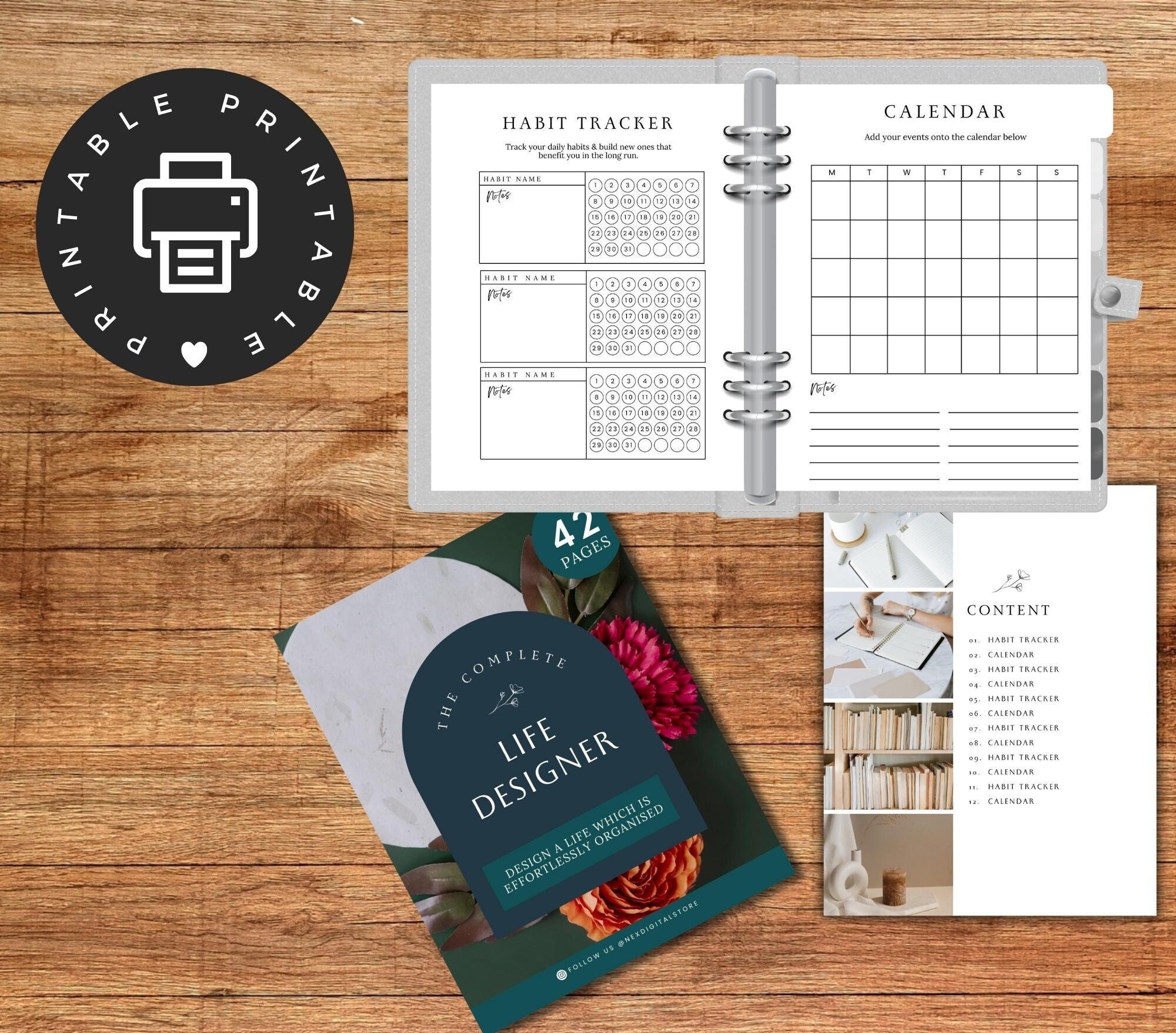 Printable Planners, Habit Tracker, Printable - Etsy