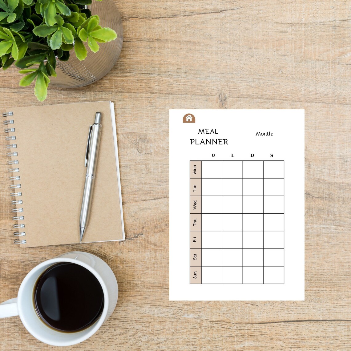 Meal Planner Printable / Weekly Menu & Grocery List Template/printable ...