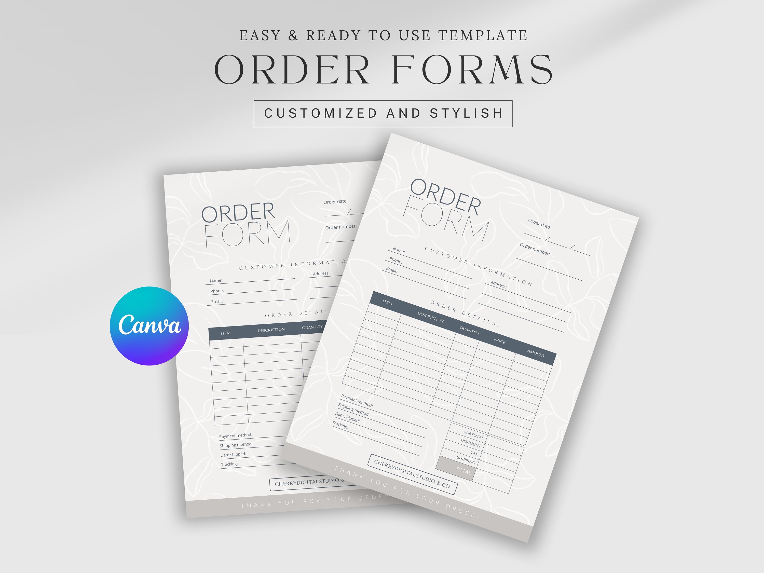 Editable Order Form Template for Small Businesses Printable - Etsy UK