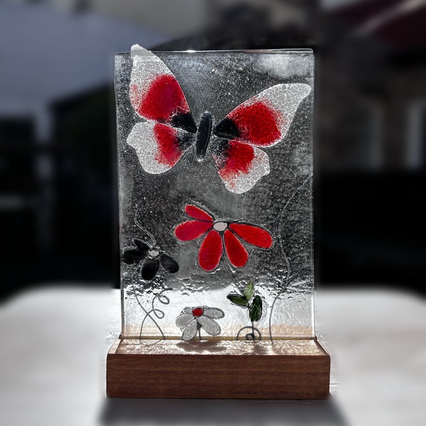 Red Fused Glass - Etsy