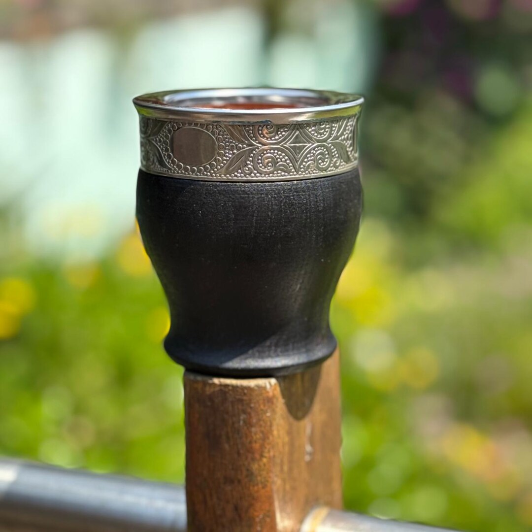 Black Imperial Calabash Gourd – Smooth German Silver Rim – Handmade ...