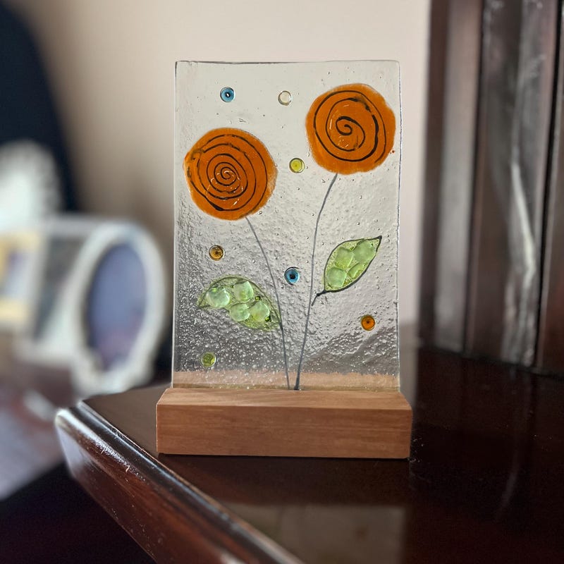 Fused Glass Panel Modern - Etsy