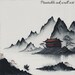 PRINTABLE Chinese Ink Painting | Mountains and River Landscape Wall Art ...