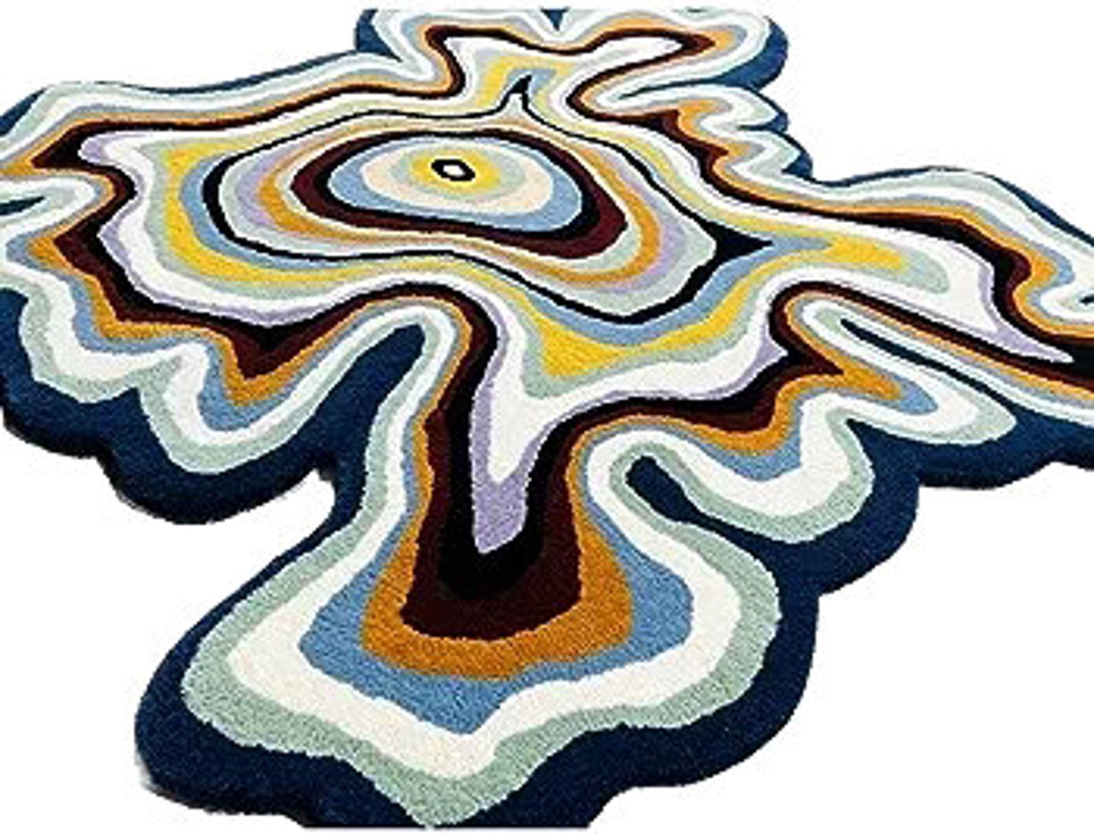 Paint Splatter Galaxy Psychedelic, Irregular Shape Hand-tufted 100% ...