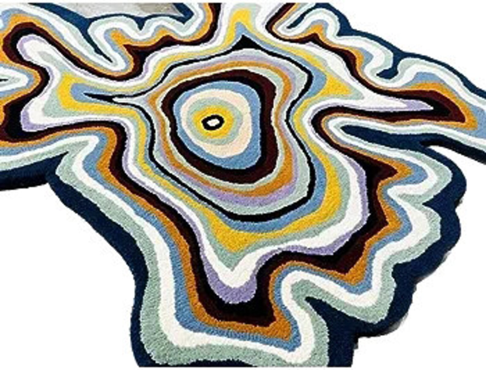 Paint Splatter Galaxy Psychedelic, Irregular Shape Hand-tufted 100% ...