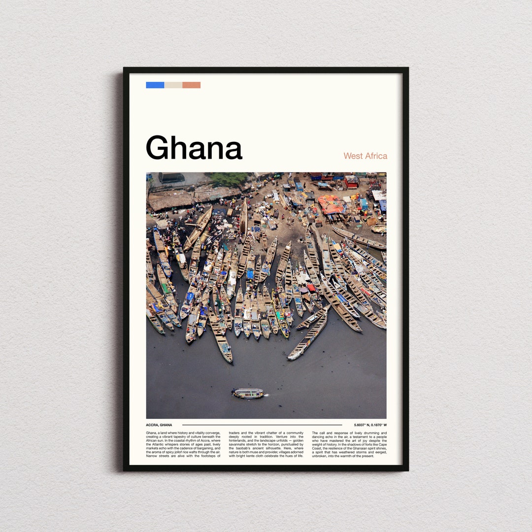 Ghana Print, Ghana Poster, Ghana Wall Art, Ghana Art Print, Ghana Photo ...