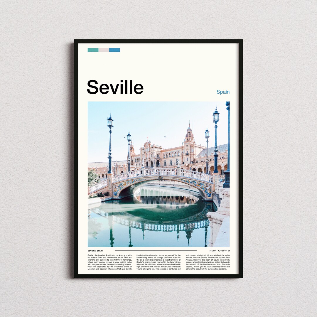 Seville Print, Seville Poster, Seville Wall Art, Seville Art Print ...
