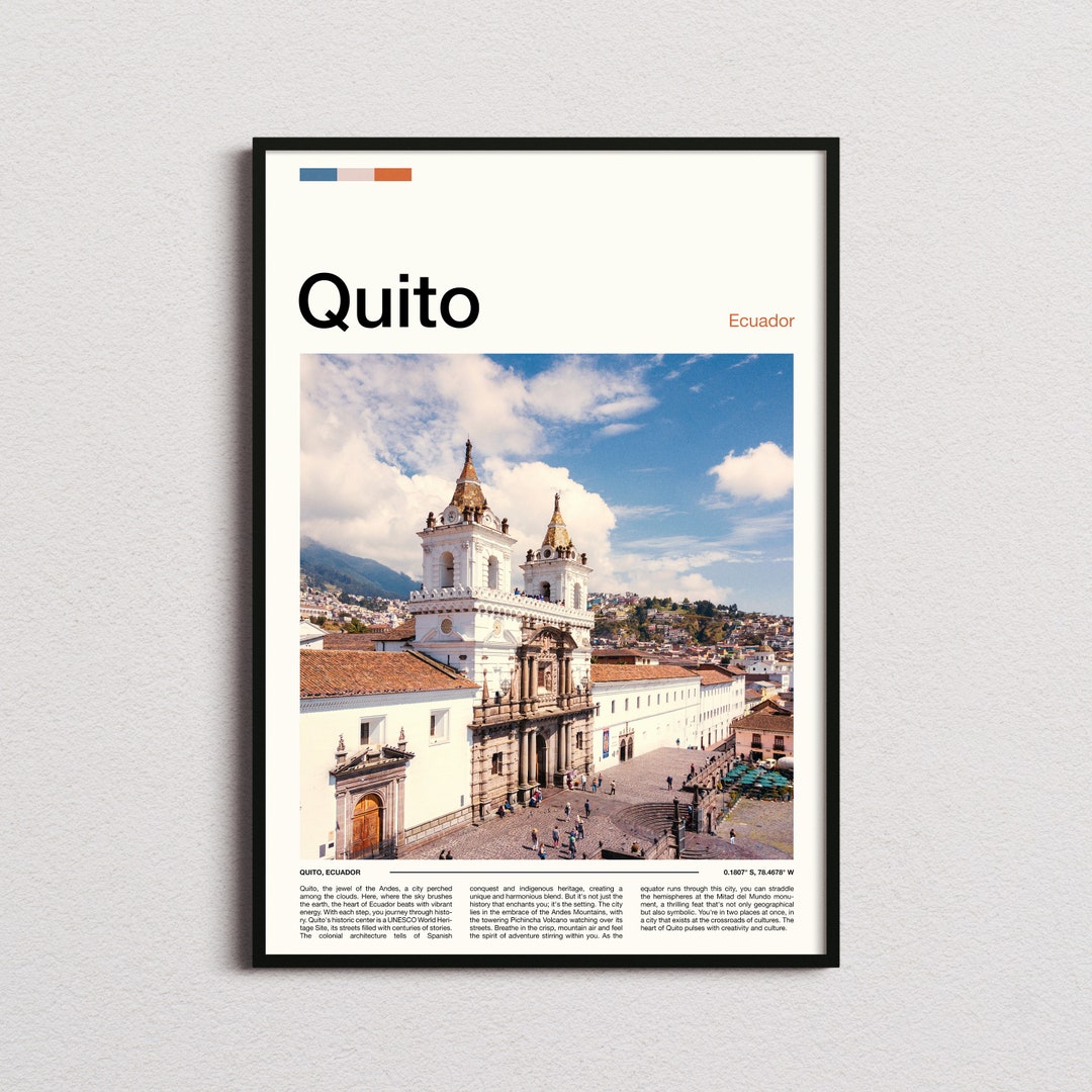 Quito Print, Quito Poster, Quito Wall Art, Ecuador Art Print, Quito Photo, Quito Gifts, Travel ...