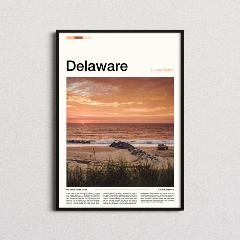 Delaware Poster - Etsy