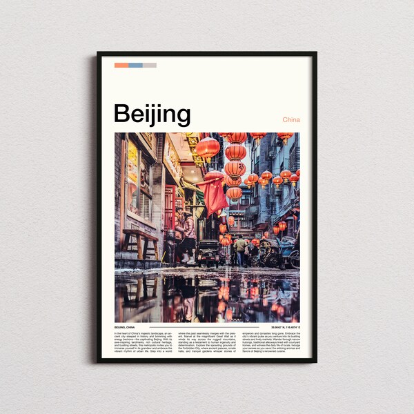 Beijing Travel Poster - Etsy