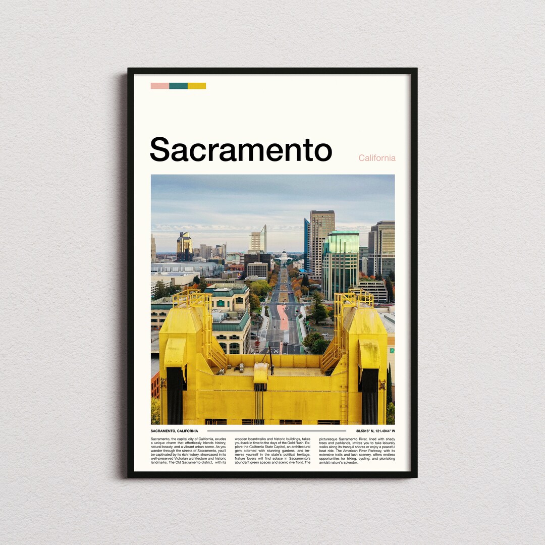 Sacramento Print, Sacramento Poster, Sacramento Wall Art, California ...