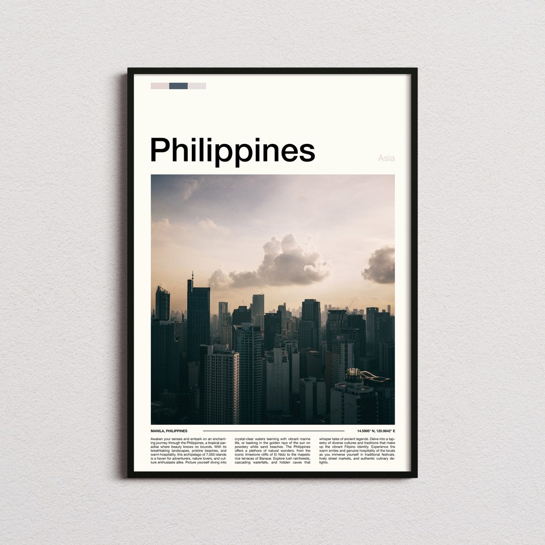 Philippines Print, Philippines Poster, Philippines Wall Art ...