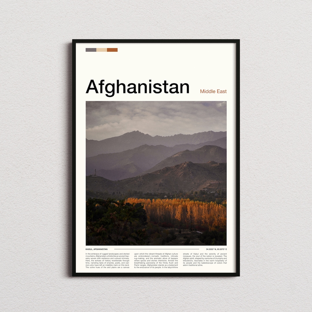Afghanistan Print Afghanistan Poster Afghanistan Wall Art - Etsy