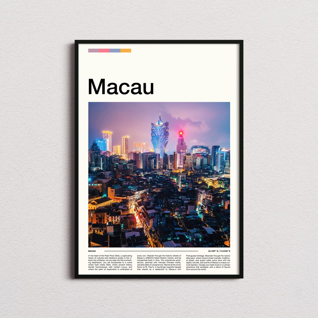 Macau Print, Macau Poster, Macau Wall Art, Macau Art Print, Macau Photo ...
