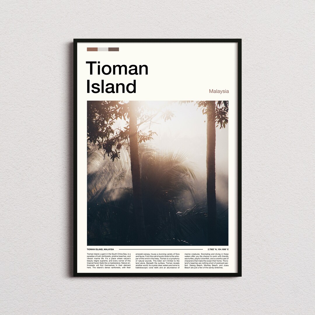Tioman Island Print, Tioman Island Poster, Tioman Island Wall Art ...