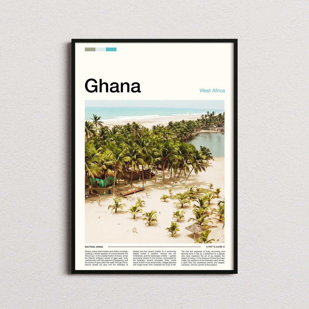 Ghana Print, Ghana Poster, Ghana Wall Art, Ghana Art Print, Ghana Photo ...