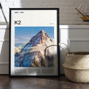K2 Print, K2 Poster, K2 Wall Art, K2 Art Print, K2 Photo, Mountain ...