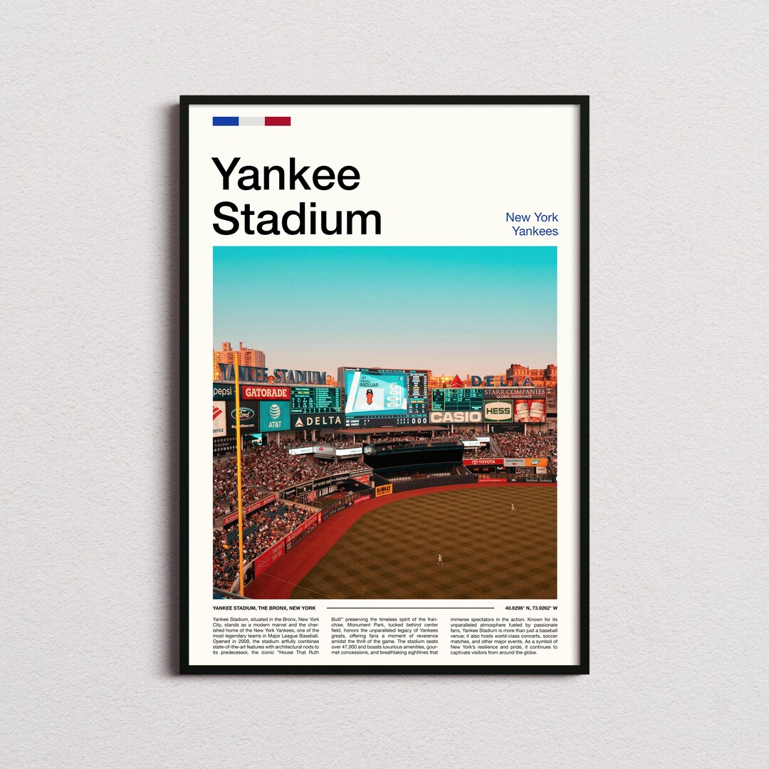 Yankee Stadium Poster, Yankee Stadium Print, Yankee Stadium Art ...