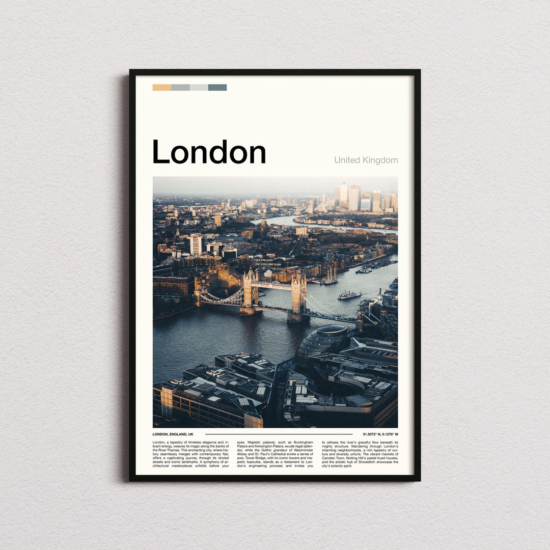 London Print, London Poster, London Wall Art, England Art Print, UK ...