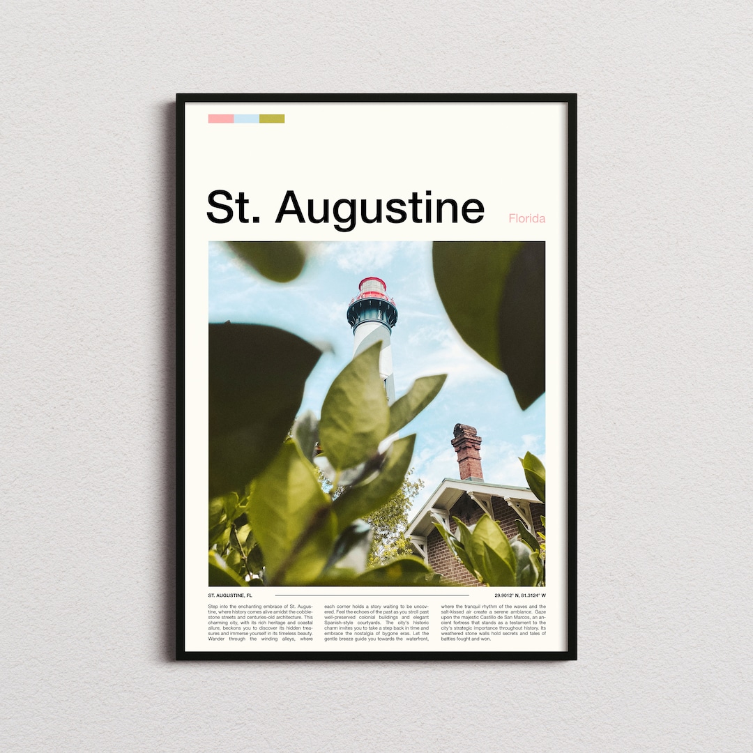 St. Augustine Print, St. Augustine Poster, St. Augustine Wall Art ...