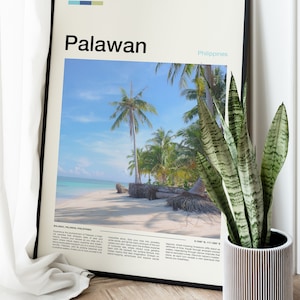 Palawan Print, Palawan Poster, Palawan Wall Art, Philippines Art Print ...