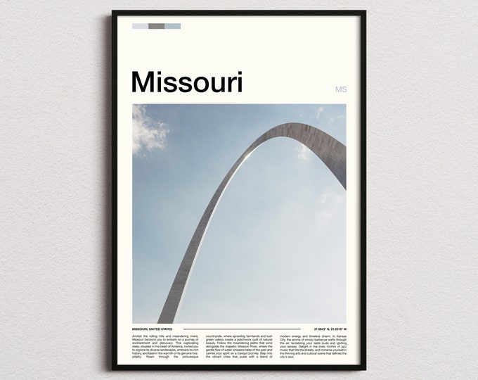 Missouri Travel Poster, Ozark Mountains Poster, Missouri Vintage Poster ...