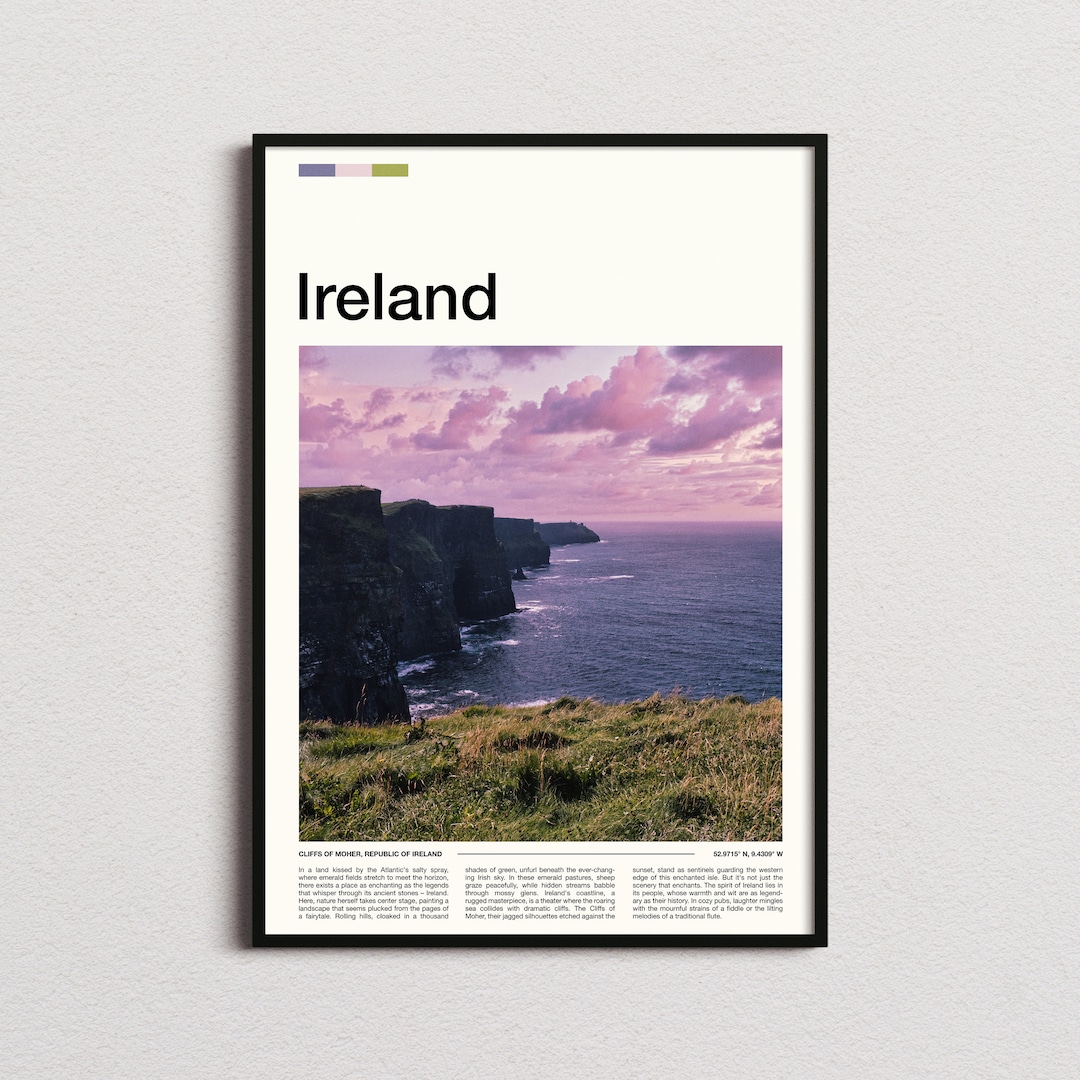 Ireland Print, Ireland Poster, Ireland Wall Art, Ireland Art Print ...