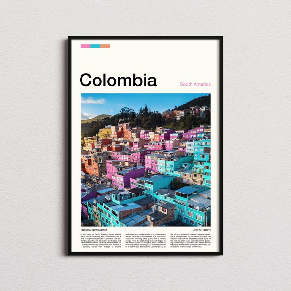 Colombia Poster - Etsy