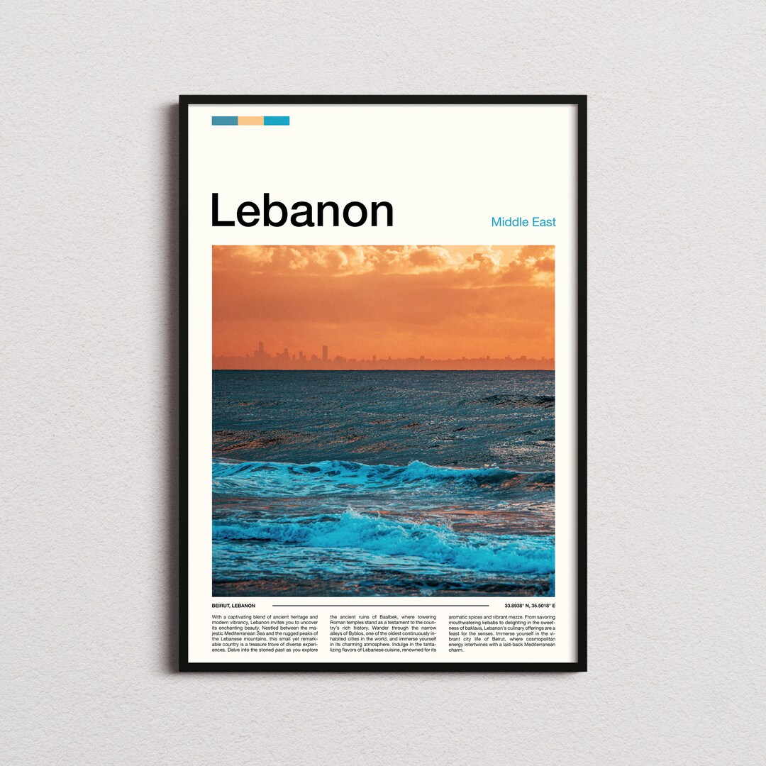 Lebanon Print, Lebanon Poster, Lebanon Wall Art, Lebanon Art Print ...