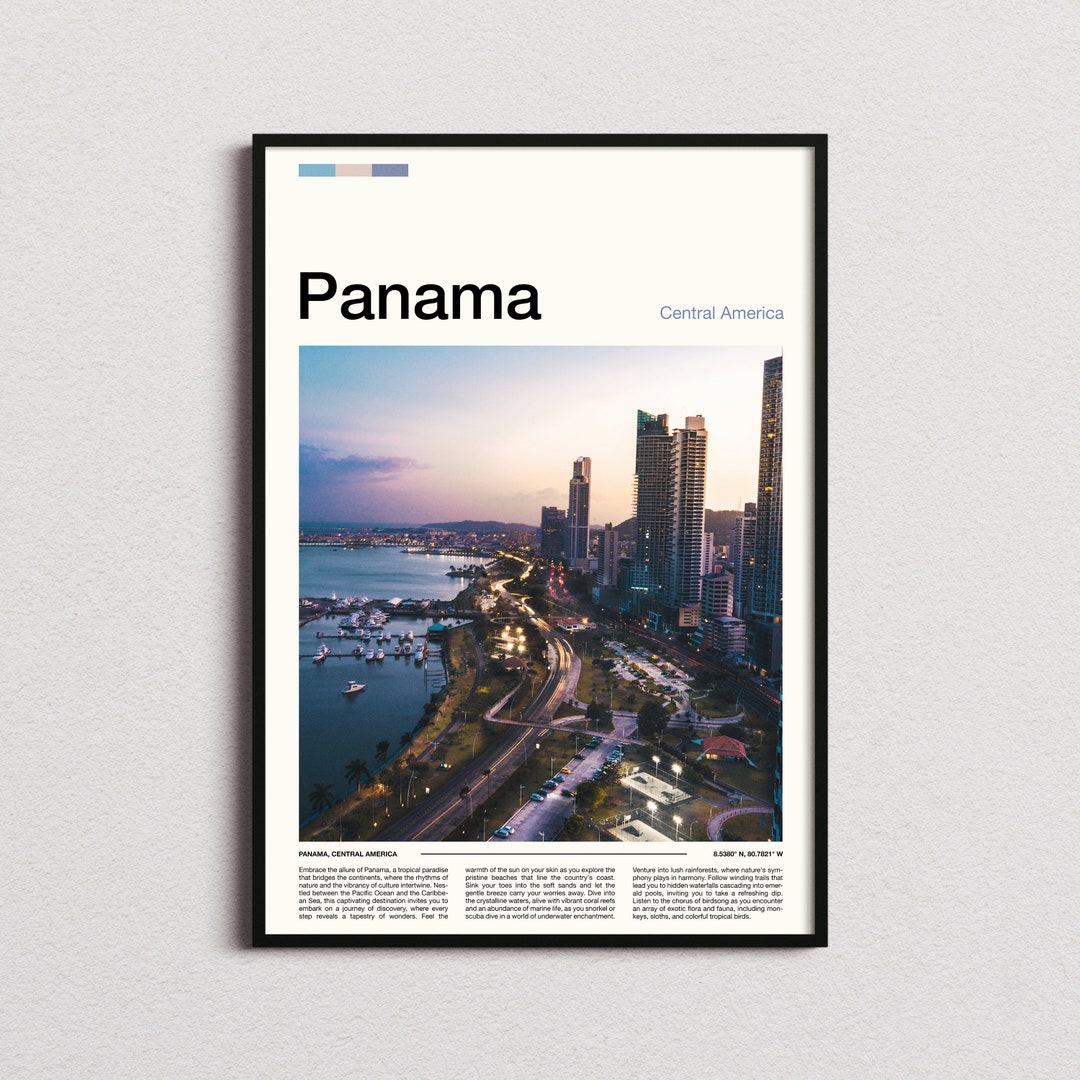 Impresión de Panamá cartel de Panamá arte de pared de - Etsy México