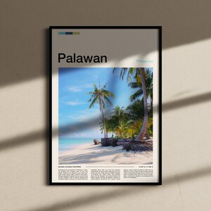 Palawan Print, Palawan Poster, Palawan Wall Art, Philippines Art Print ...