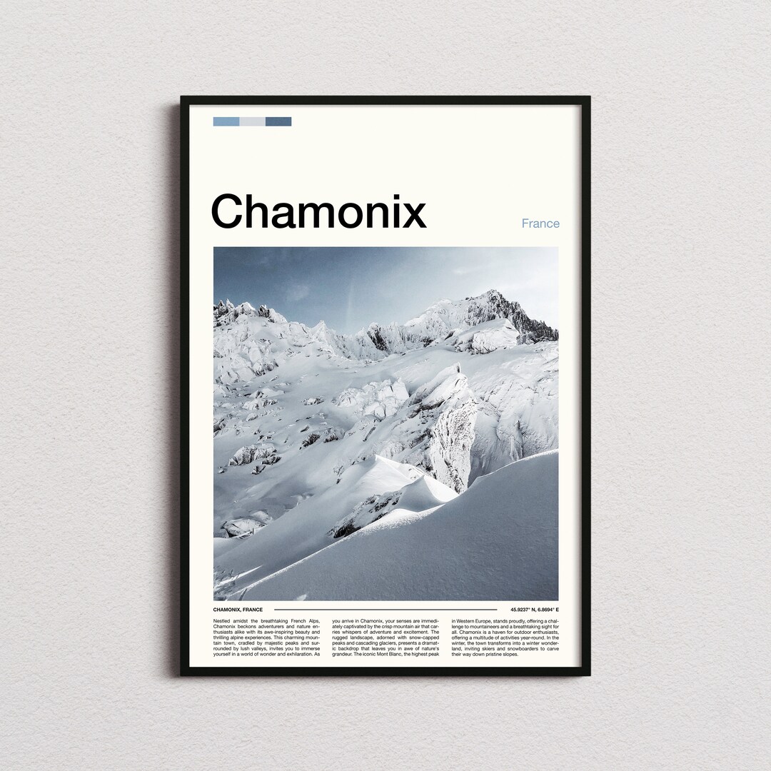 Chamonix Print, Chamonix Poster, Chamonix Wall Art, France Art Print ...