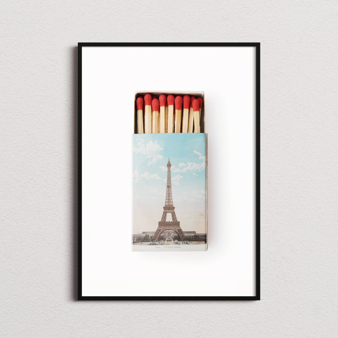Vintage Paris Matchbox Print, Paris Print, Paris Poster, Paris Wall Art ...